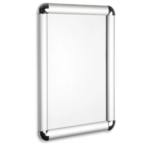 Rounded Corner Silver Poster Snap Frames | Picture Frames UK