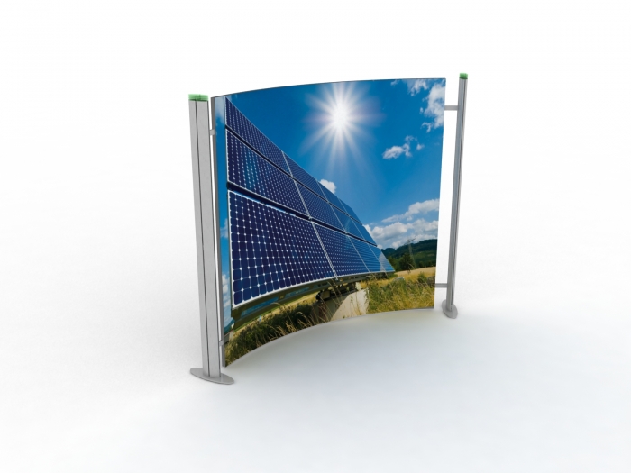 Free Standing Curved Modular Display Stand - 2100mm (H) x 2500mm (W)